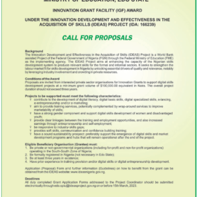 IDEAS Project Lunch in EDO State – IDEAS Project Nigeria